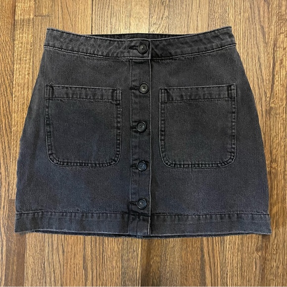 We The Free | Skirts | We The Free Super High Rise Denim Skirt Black ...